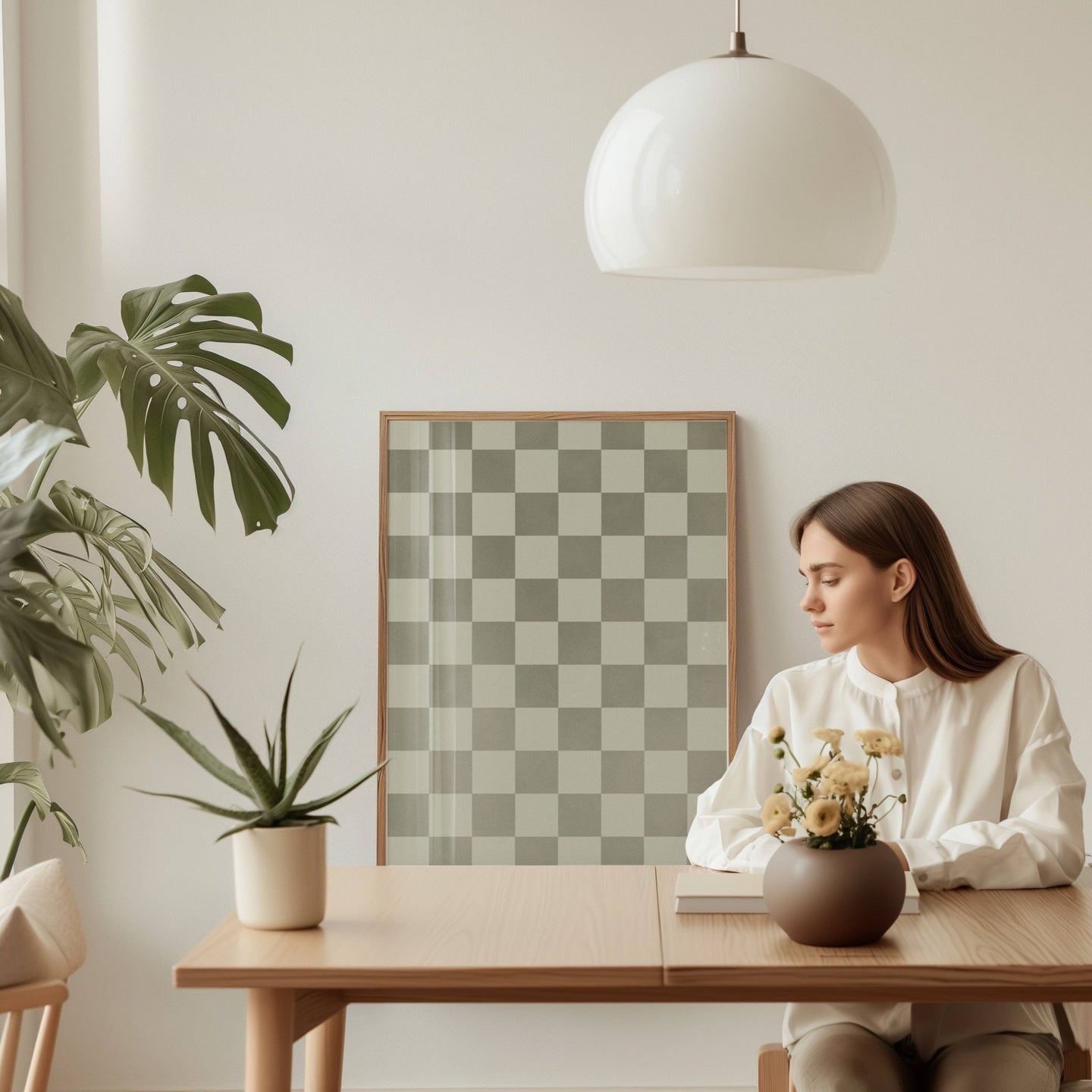 Checkerboard - Sage Green – AureousHome