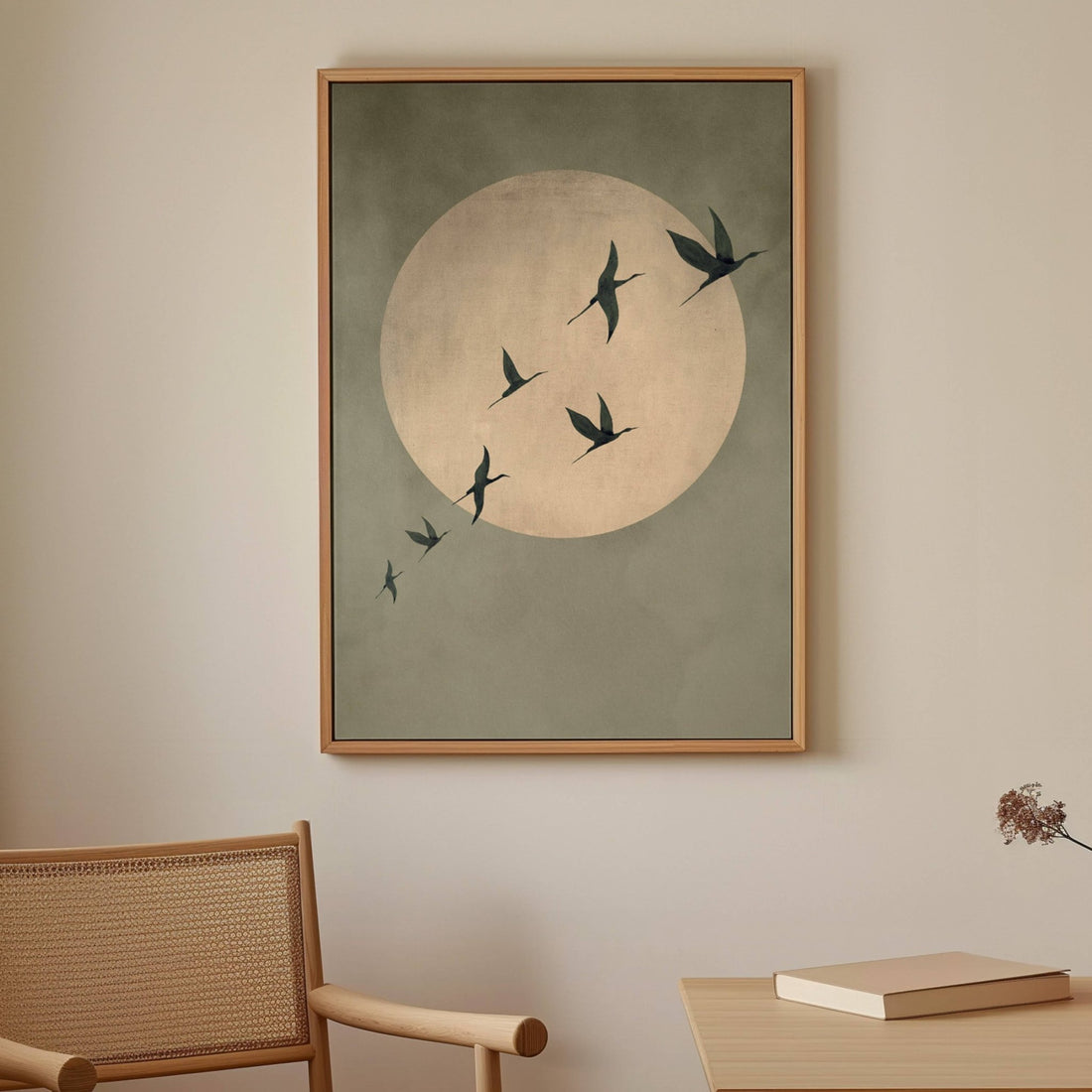 Cyrus Framed Canvas - Sage – AureousHome
