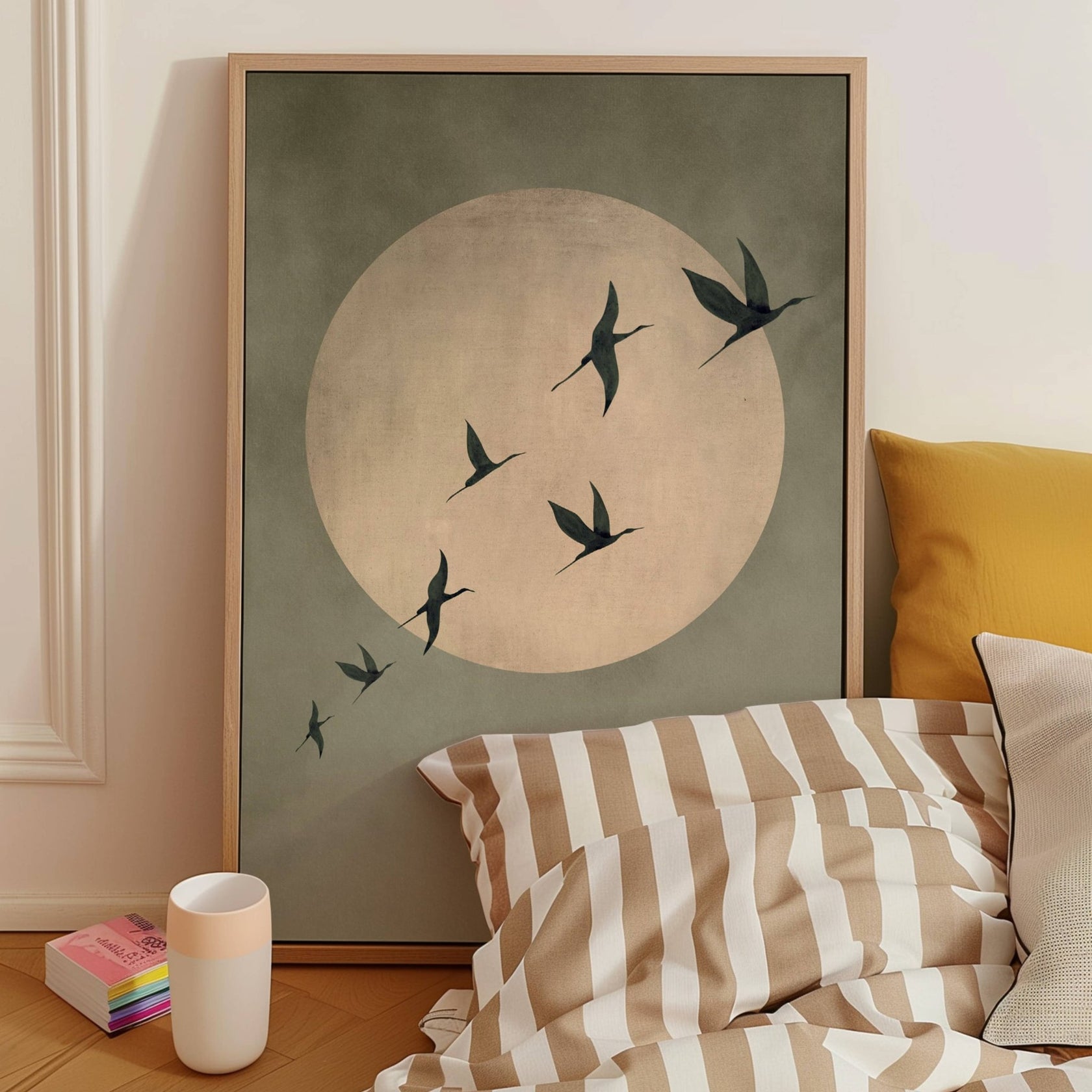 Cyrus Framed Canvas - Sage – AureousHome