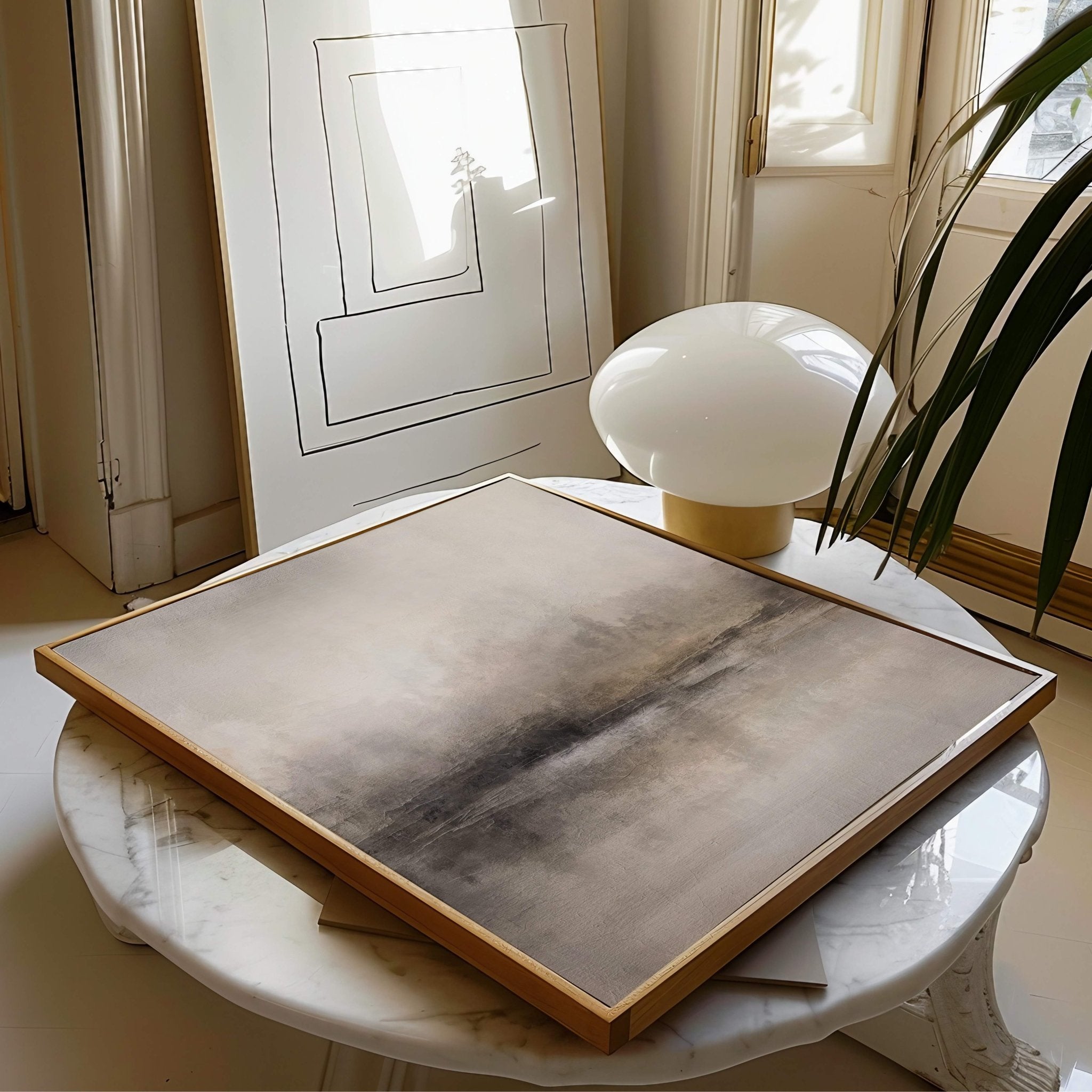 Haze Square Framed Canvas – AureousHome