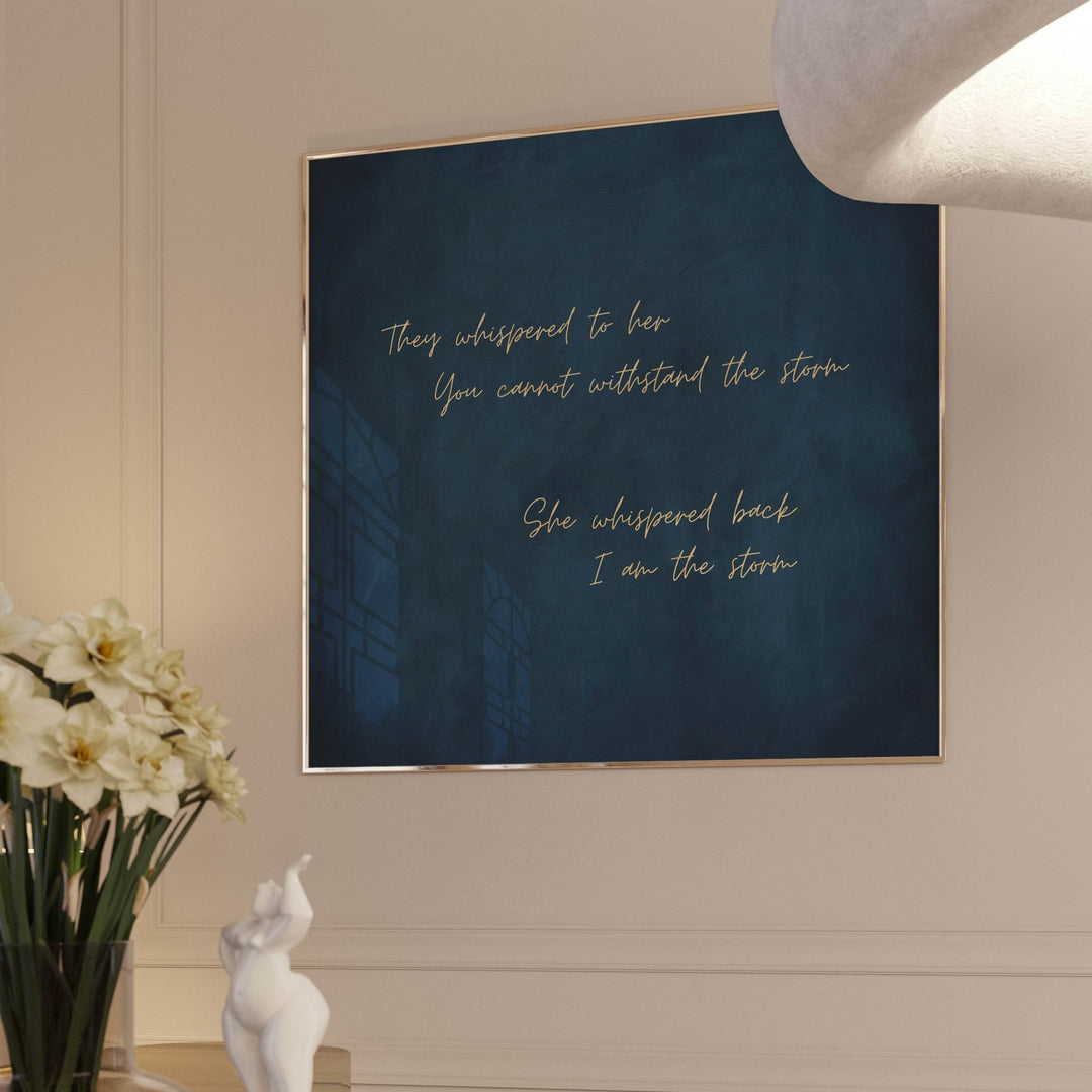 I am the Storm - Square / Sapphire – AureousHome