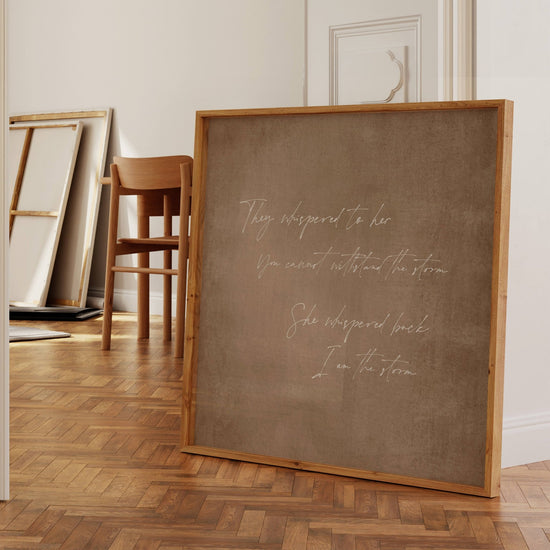I am the Storm - Square / Tan – AureousHome