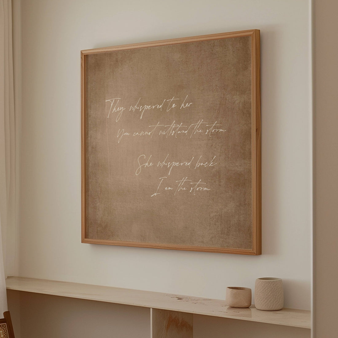 I am the Storm - Square / Tan – AureousHome