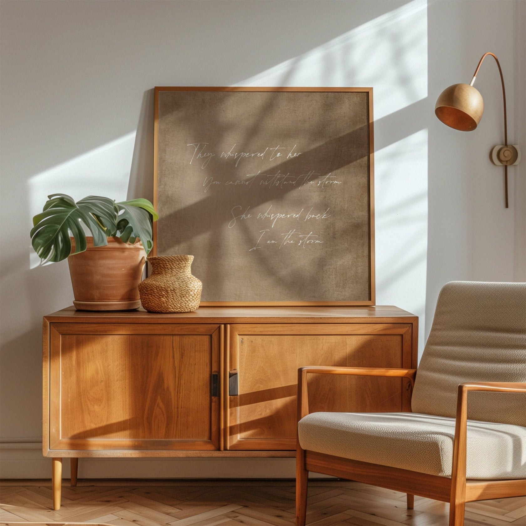 I am the Storm - Square / Tan – AureousHome