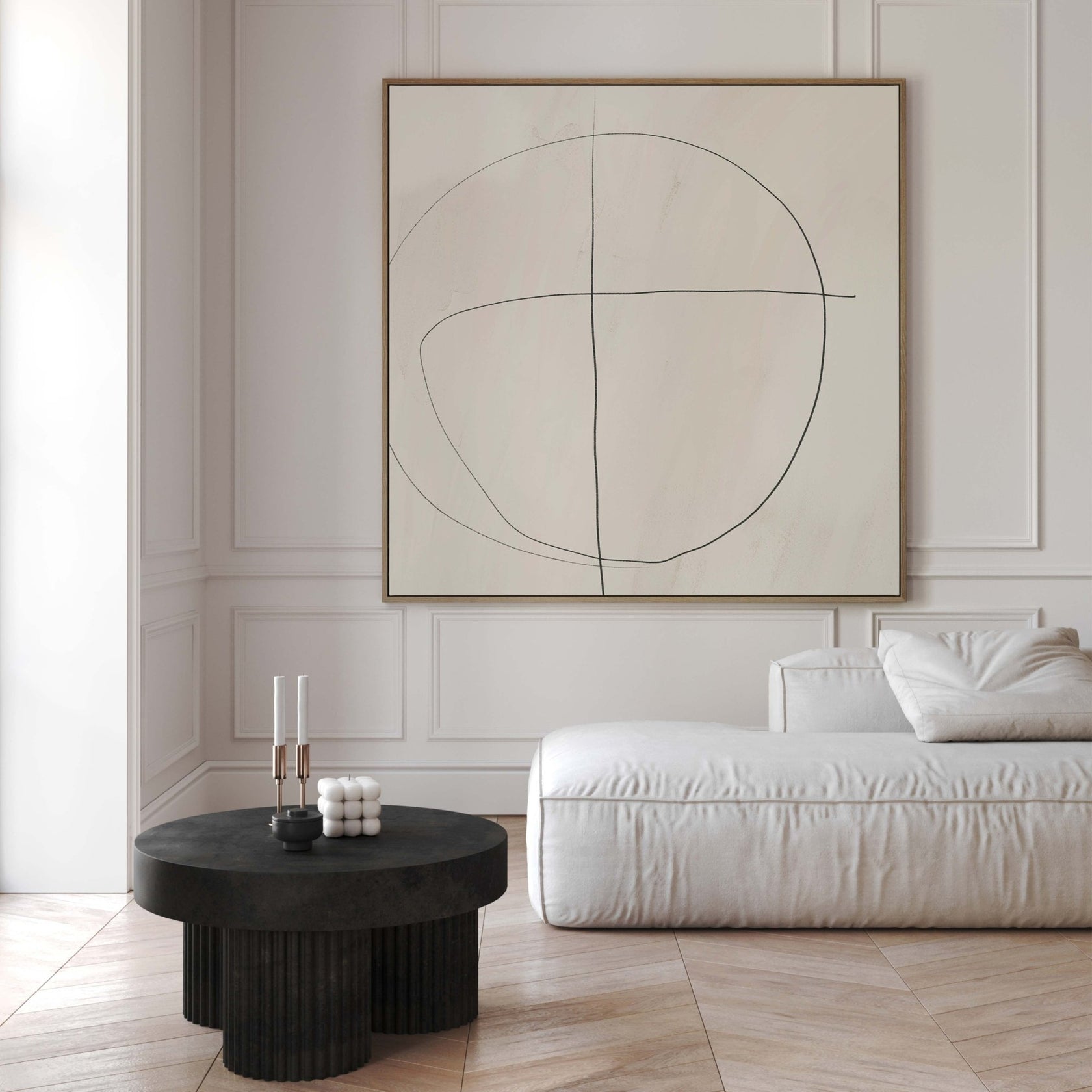 Line Art Square Framed Canvas – AureousHome