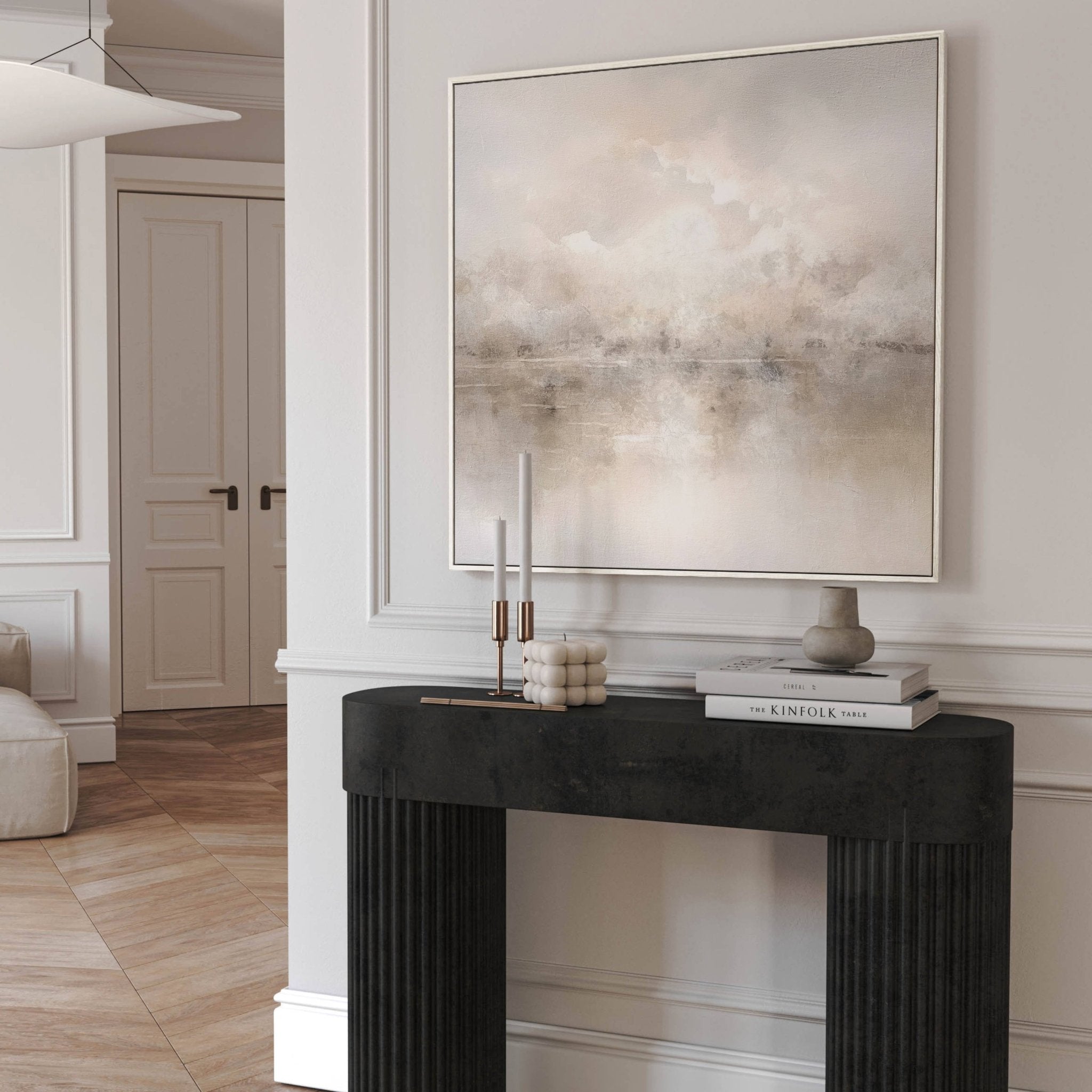 Mist Square Framed Canvas – AureousHome