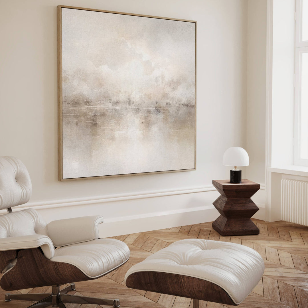 Mist Square Framed Canvas – AureousHome