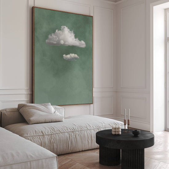 Nephele Framed Canvas - Sage – AureousHome
