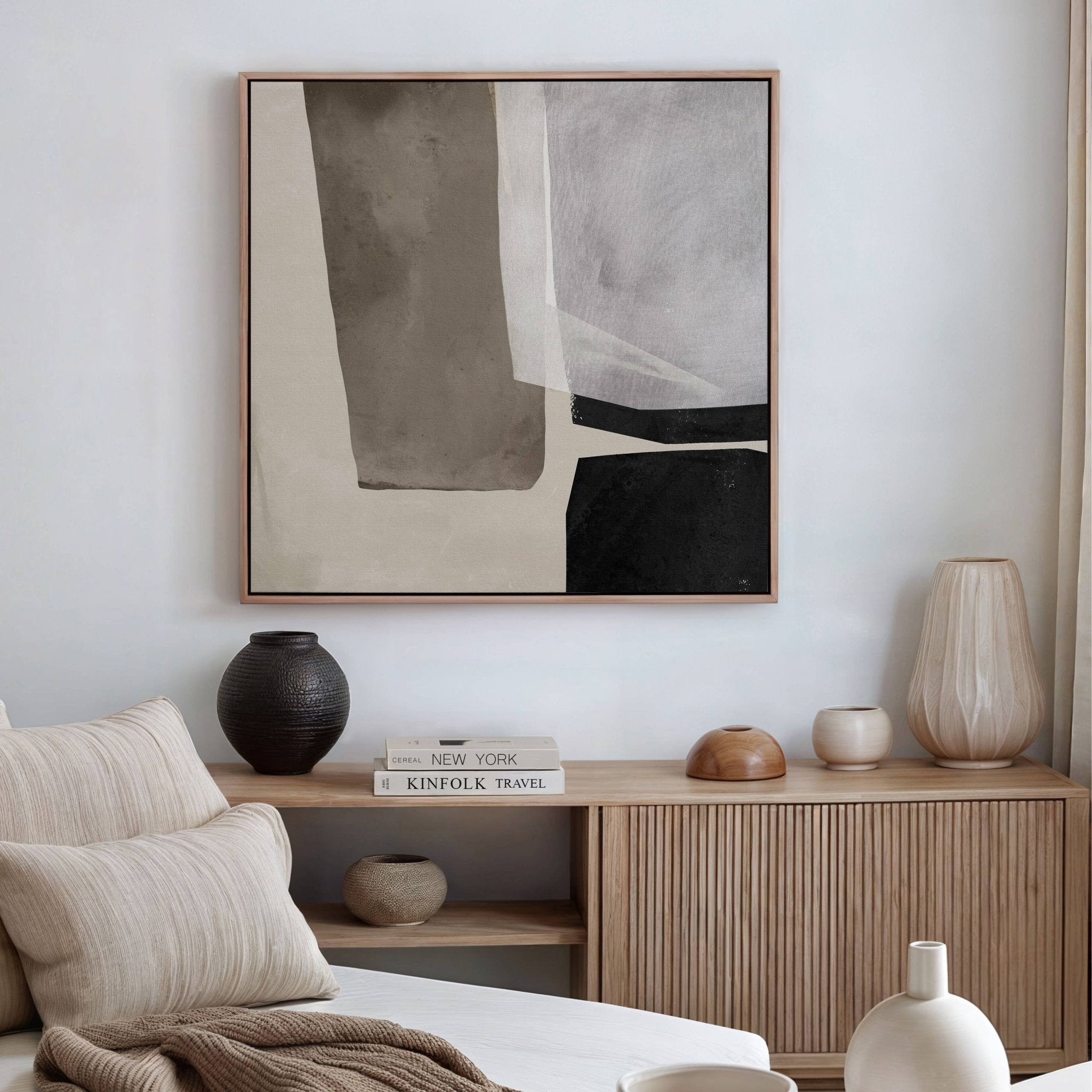 Olive Square Framed Canvas – AureousHome