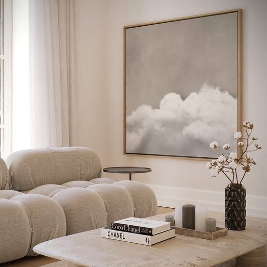 Drift Square Canvas - Beige Cloud – AureousHome