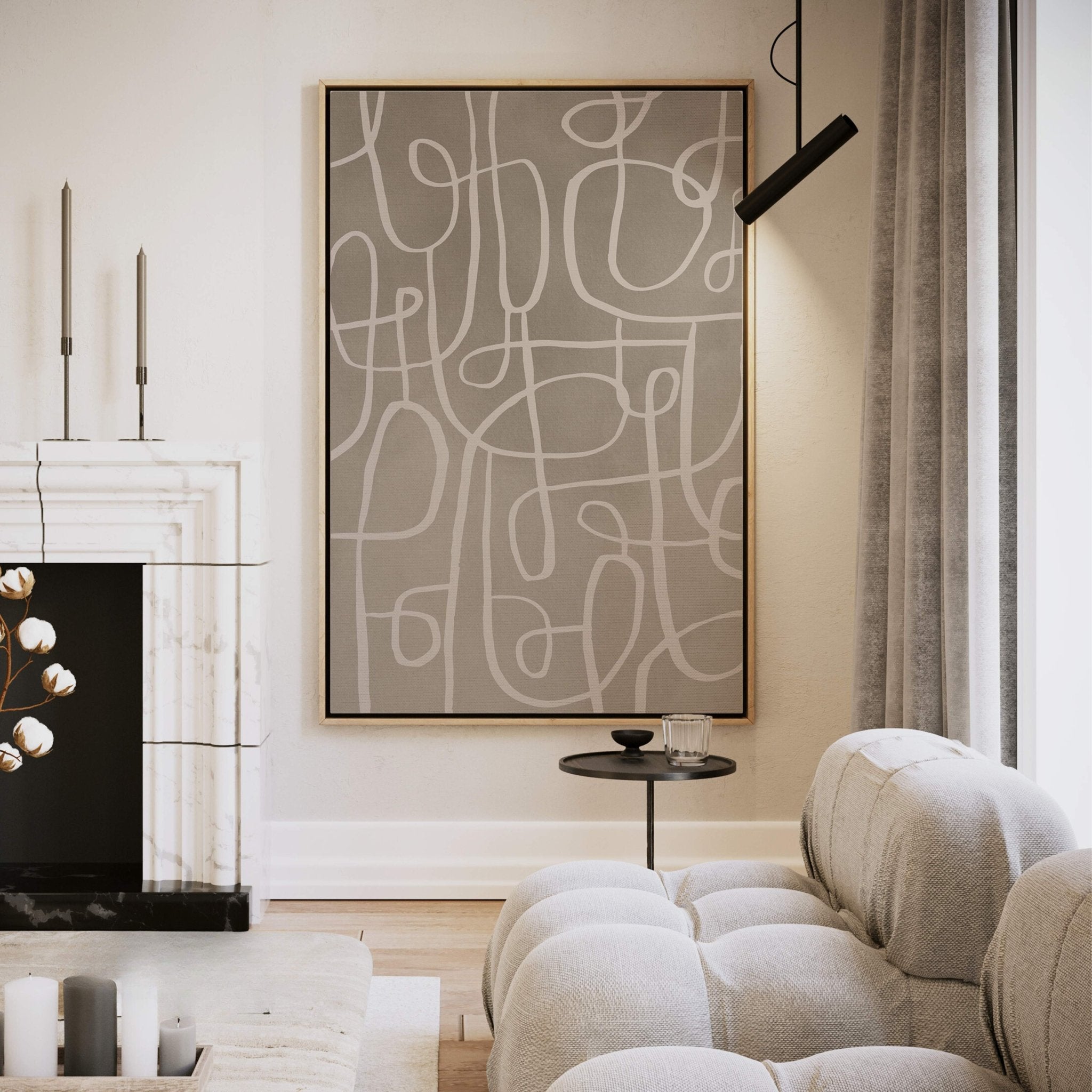 Ezra Framed Canvas - Olive – AureousHome