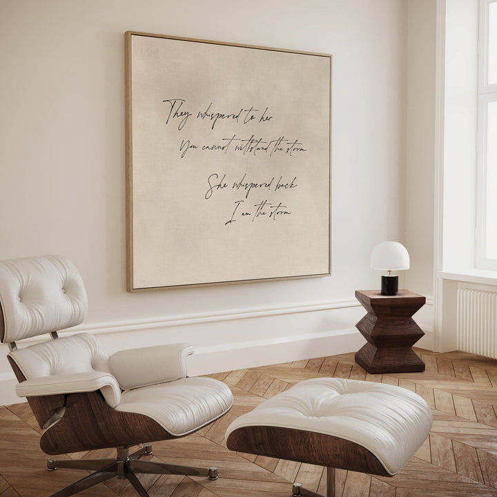 I am the Storm Square Canvas - Neutral – AureousHome