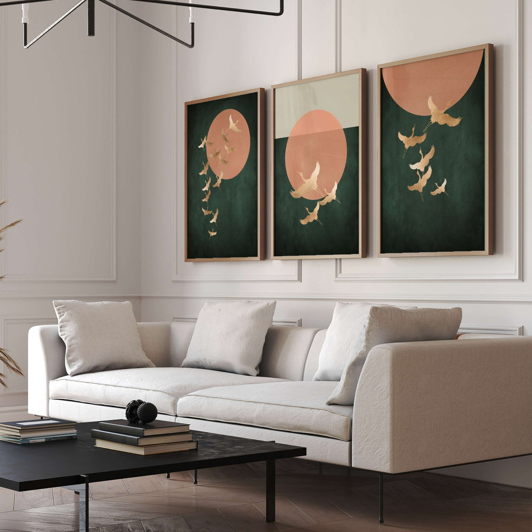 Cranes - Sapphire-Blue – AureousHome